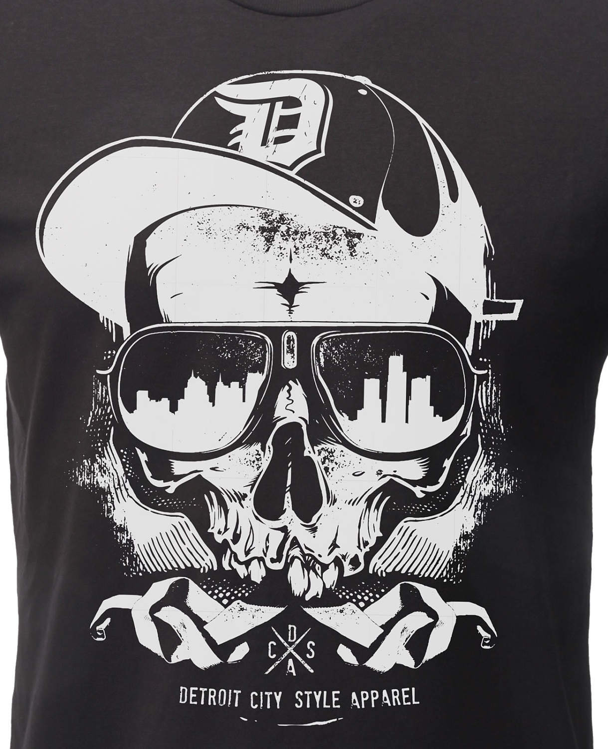 Detroit T-shirts: Detroit Thug Skull T-shirt by Detroit Rebels - Etsy