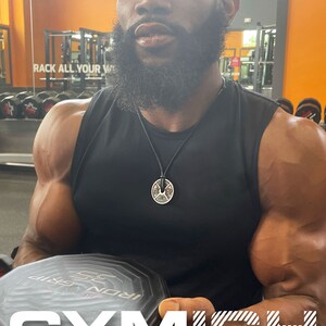 Workout Necklace for Men Weight Plate Necklace Dumbbell Necklace for ...