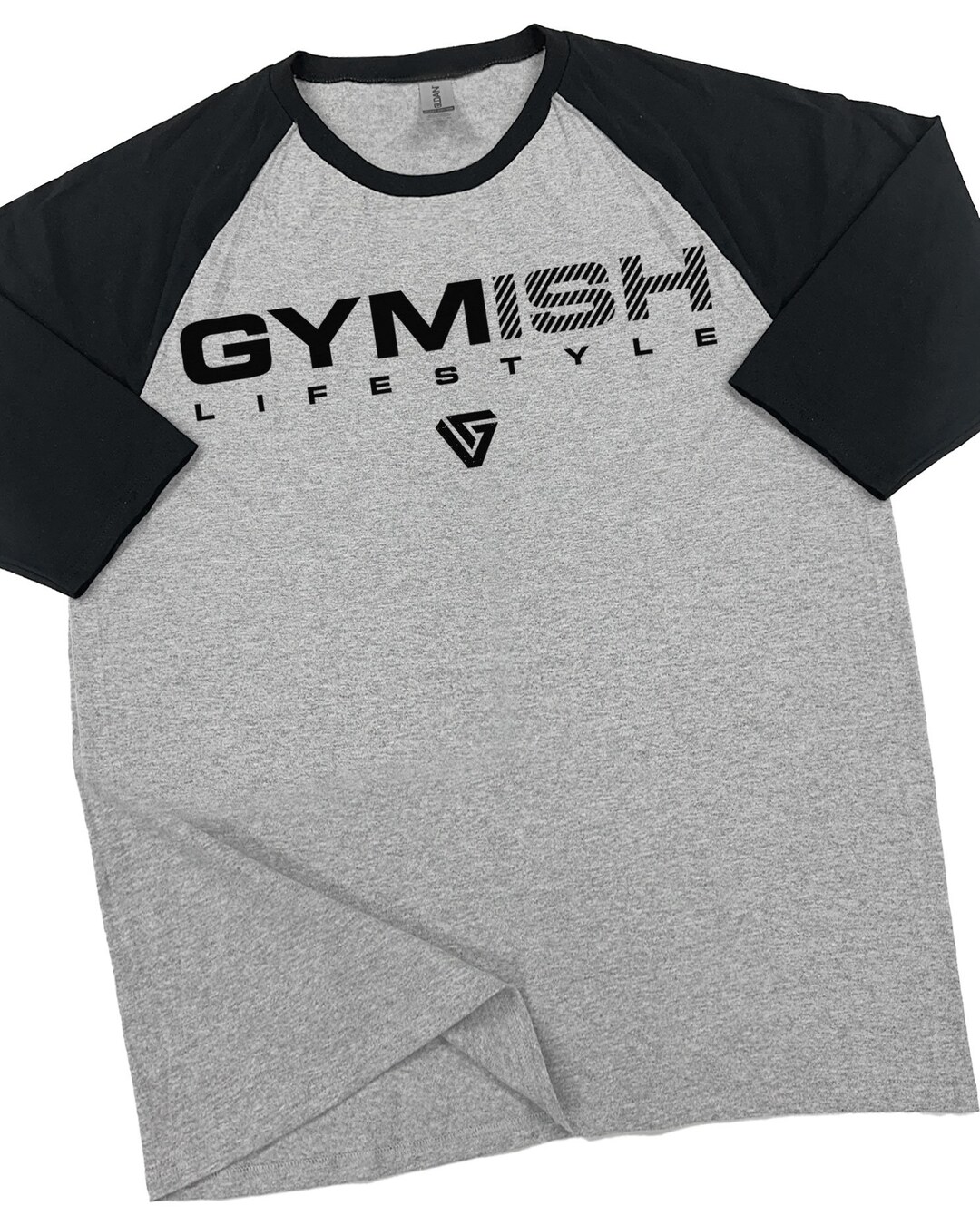 047. RAGLAN Gymish Lifestyle Logo Workout Gym T-shirt for Men - Etsy