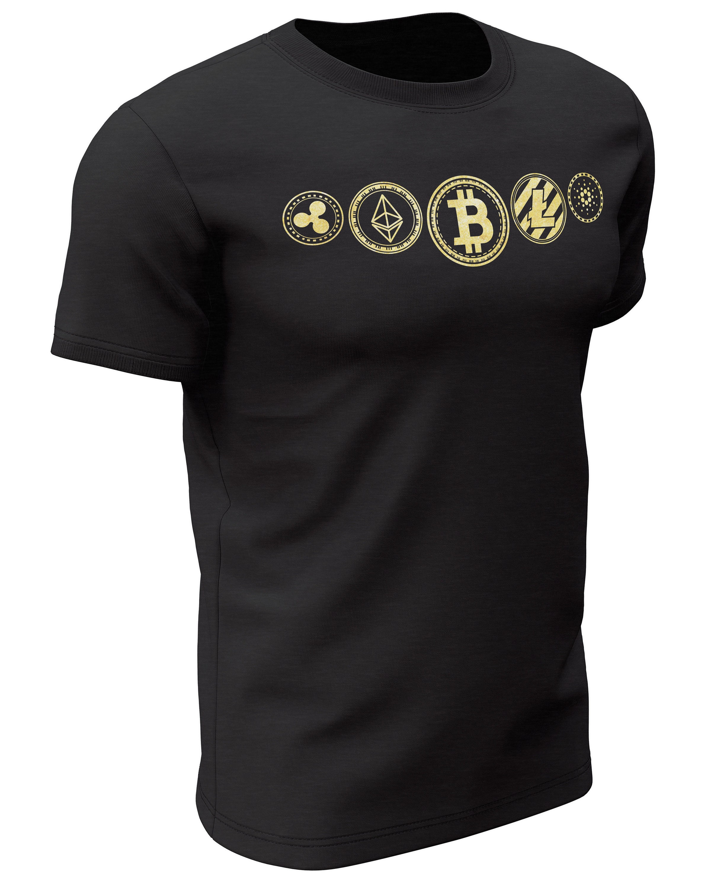 Bitcoin and Ethereum T-shirts With Gold Plated Bitcoin | Etsy