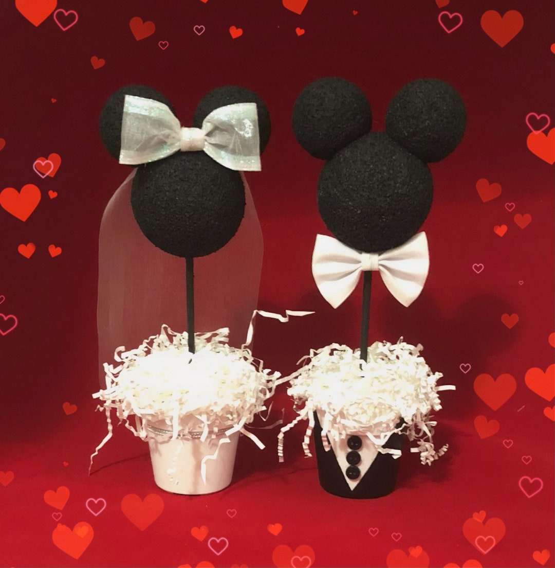 Mickey and Minnie Inspired Centerpiece, Minnie and Mickey Inspired ...
