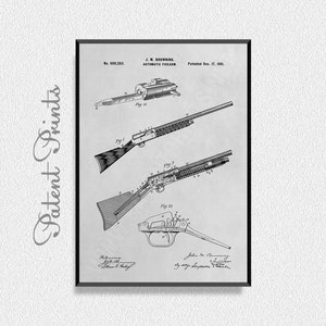Set of Vintage Rifle Patents, Firearm Decor & Gifts - Etsy