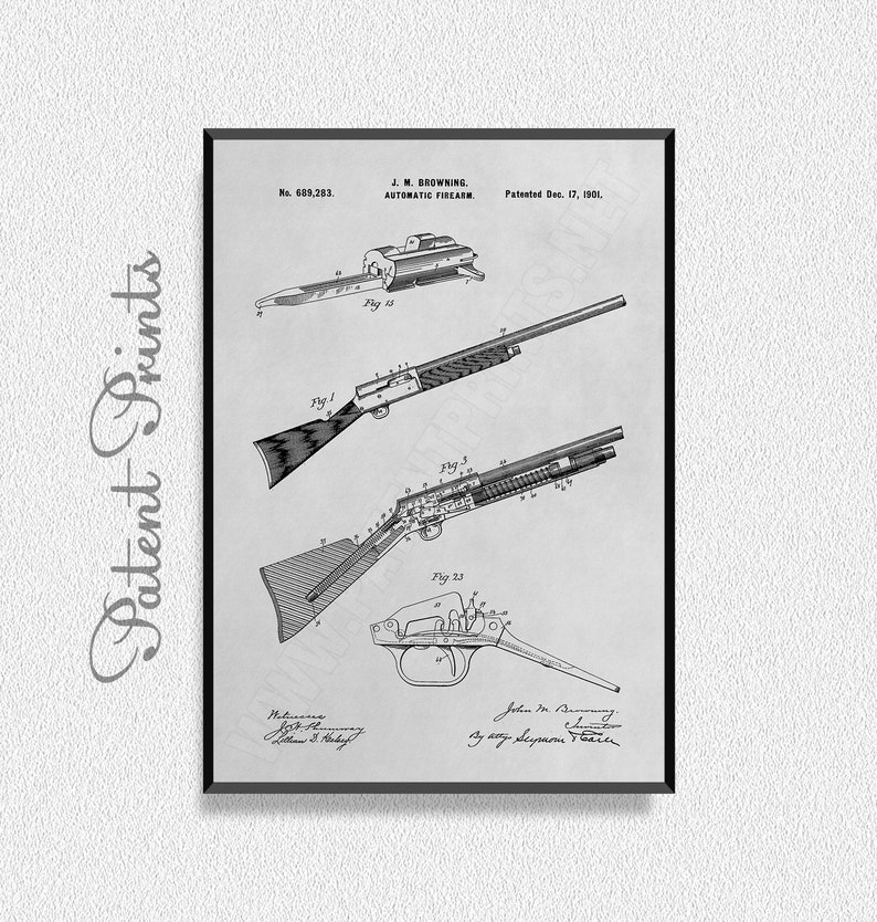 Set of Vintage Rifle Patents, Firearm Decor & Gifts - Etsy
