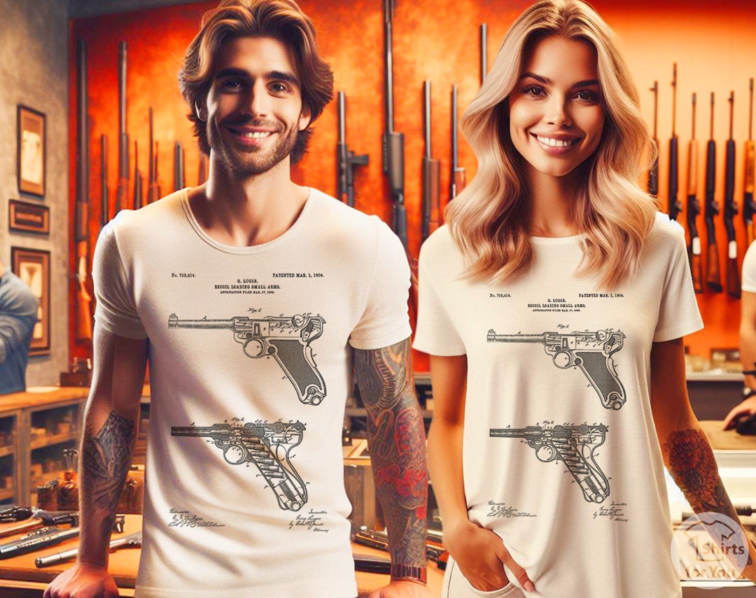 Luger Pistol Patent T Shirt, Gun Shirt, Gun T Shirt, Firearm Shirt ...