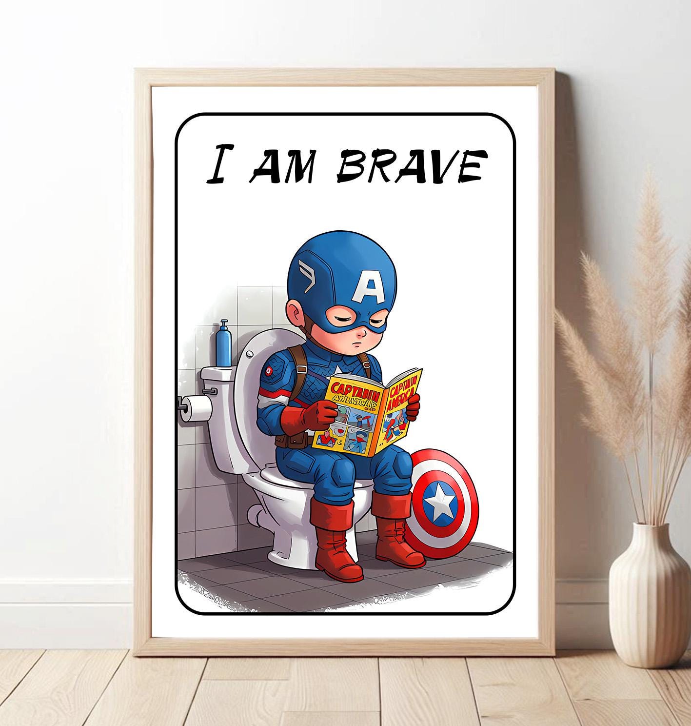 Superhero Kids Bathroom Sign Set | Funny Restroom Art | Set of 6 - Etsy