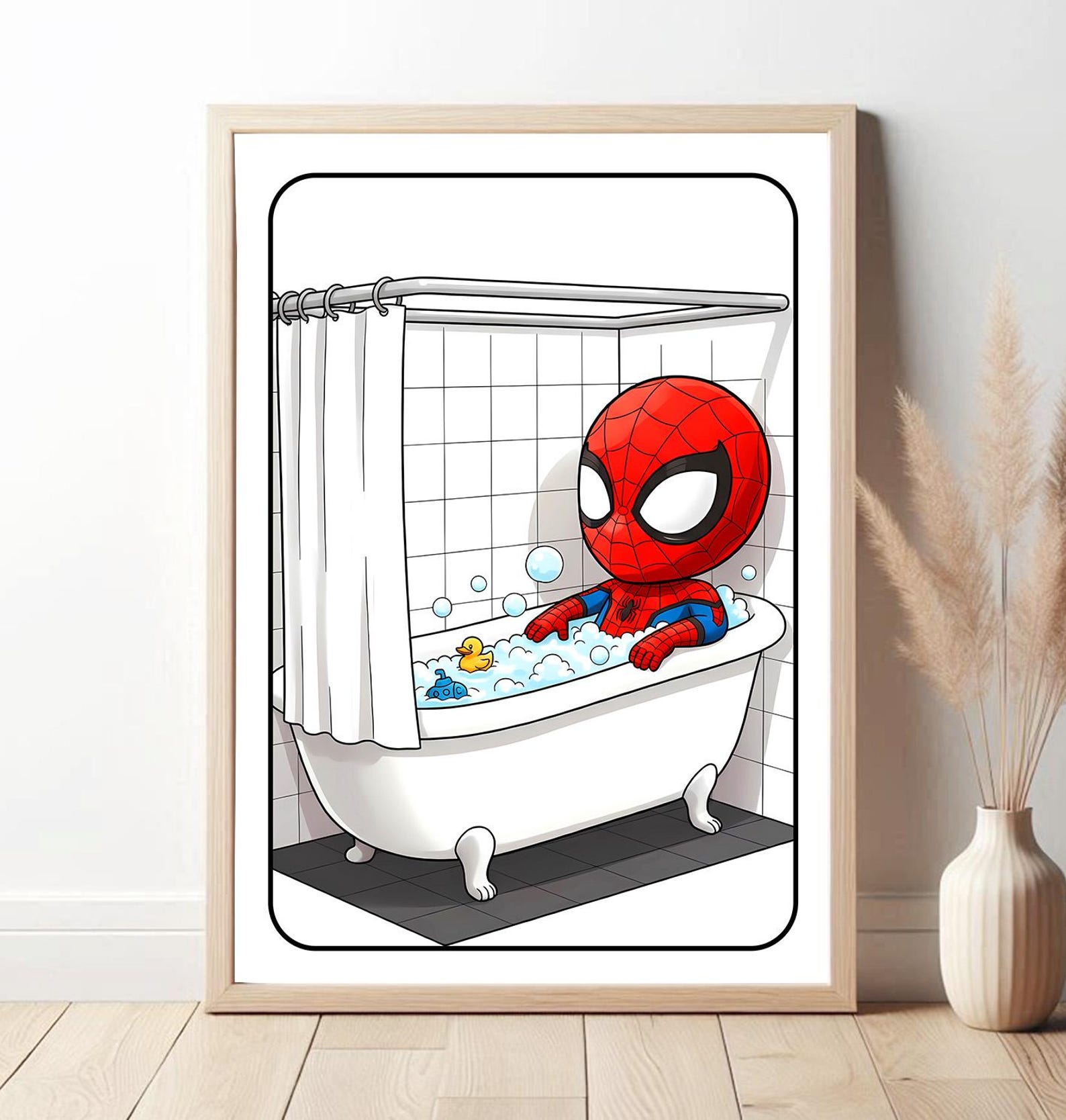 Superhero Kids Bathroom Sign Set | Funny Restroom Art | Set of 4 ...