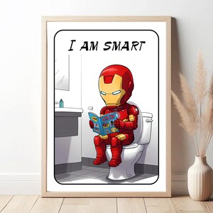Superhero Kids Bathroom Sign Set | Funny Restroom Art | Set of 6 - Etsy