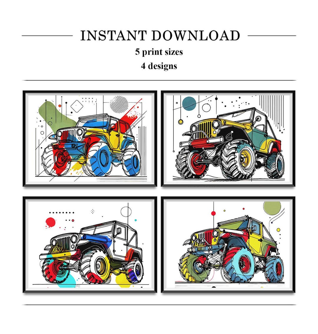 Off-road Excitement: Offroad Posters for Kids' Room Decor - Etsy