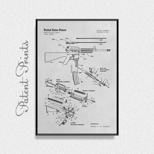 Set of Firearms Patent Posters – Revolver, Rifle, Gun Decor & Gifts - Etsy