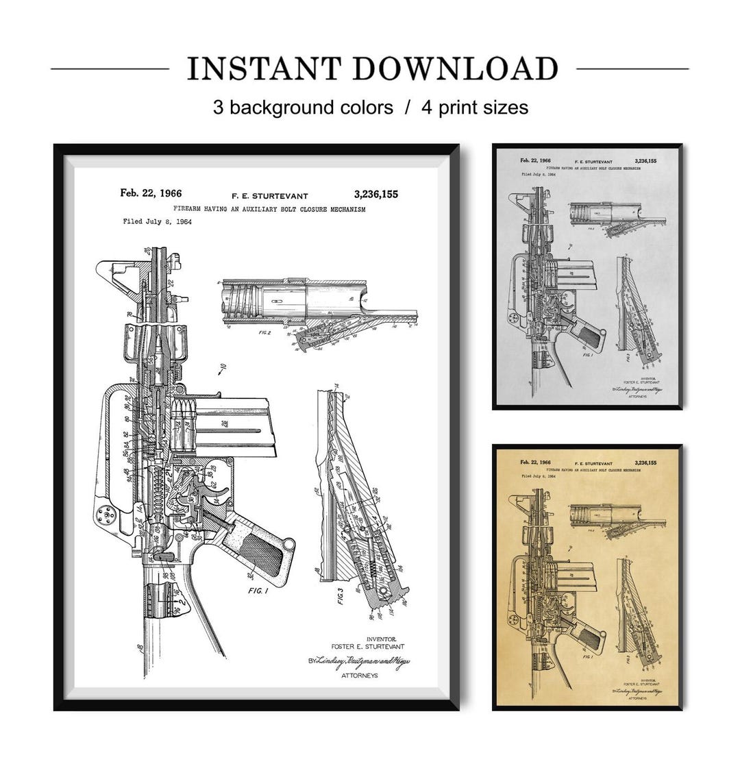 Modern Firearms Poster for Gun Enthusiasts - Etsy