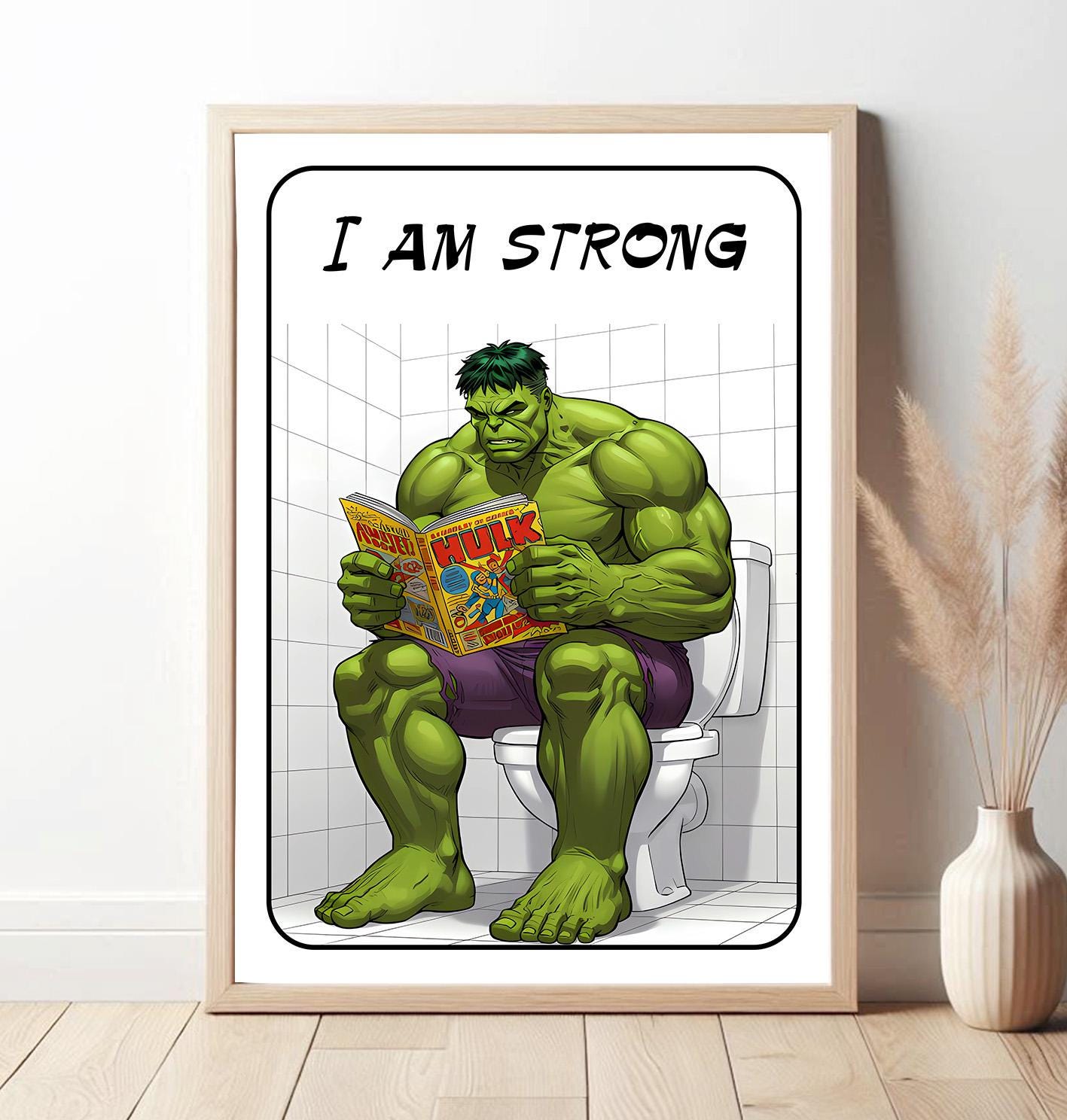 Superhero Bathroom Sign Set | Funny Restroom Wall Art | Set of 6 - Etsy