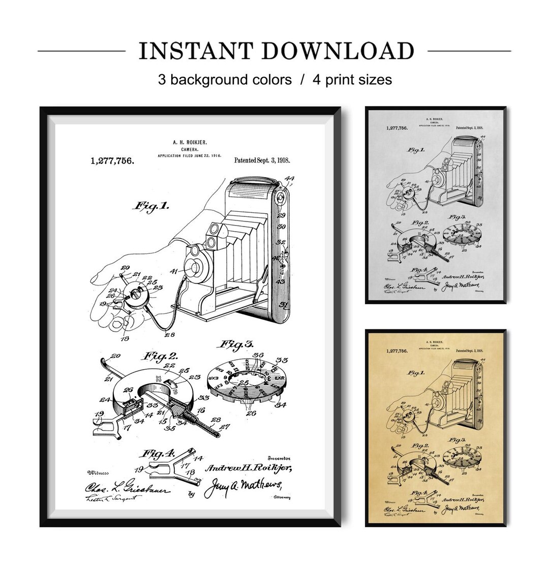 Camera Patent Print, Photo Camera Poster, Vintage Photo Camera Art - Etsy