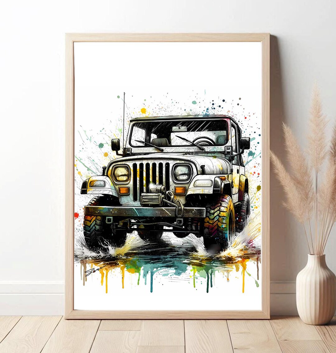 Off-road Explorer Poster – Vintage 4x4 Wall Art, Adventure Car Print ...