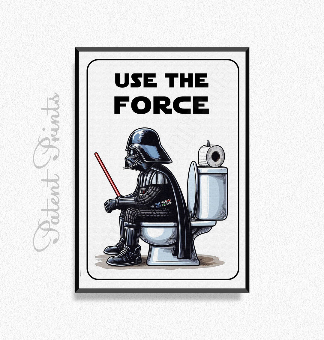 Use the Force, Use the Force Bathroom Sign, Bathroom Door Sign, Toilet ...