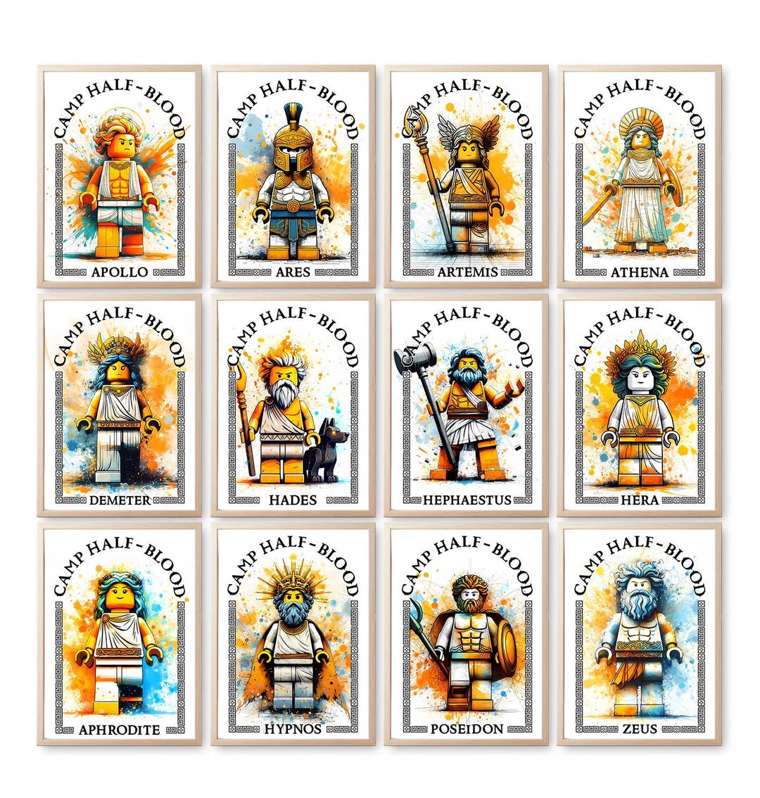 12 Funny Greek Gods Posters - Toy Mini Figure Camp Halfblood Inspired ...