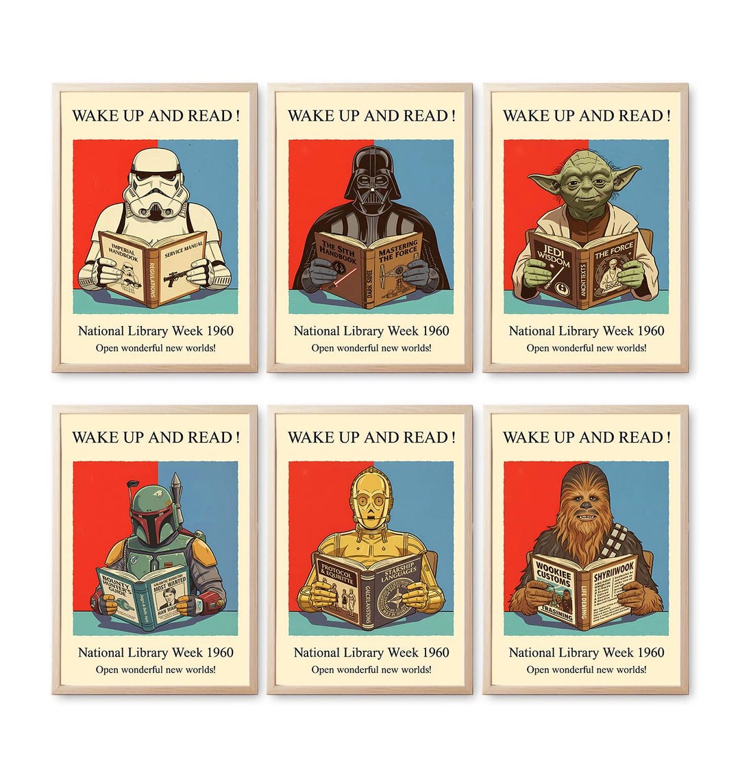 Star Wars Reading Posters | Set of 6 | Kids Room Decor | National ...