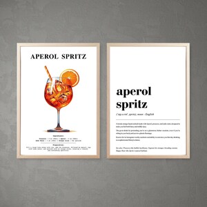 Aperol Spritz Recipe Print: Cocktail Definition Art (digital Download ...