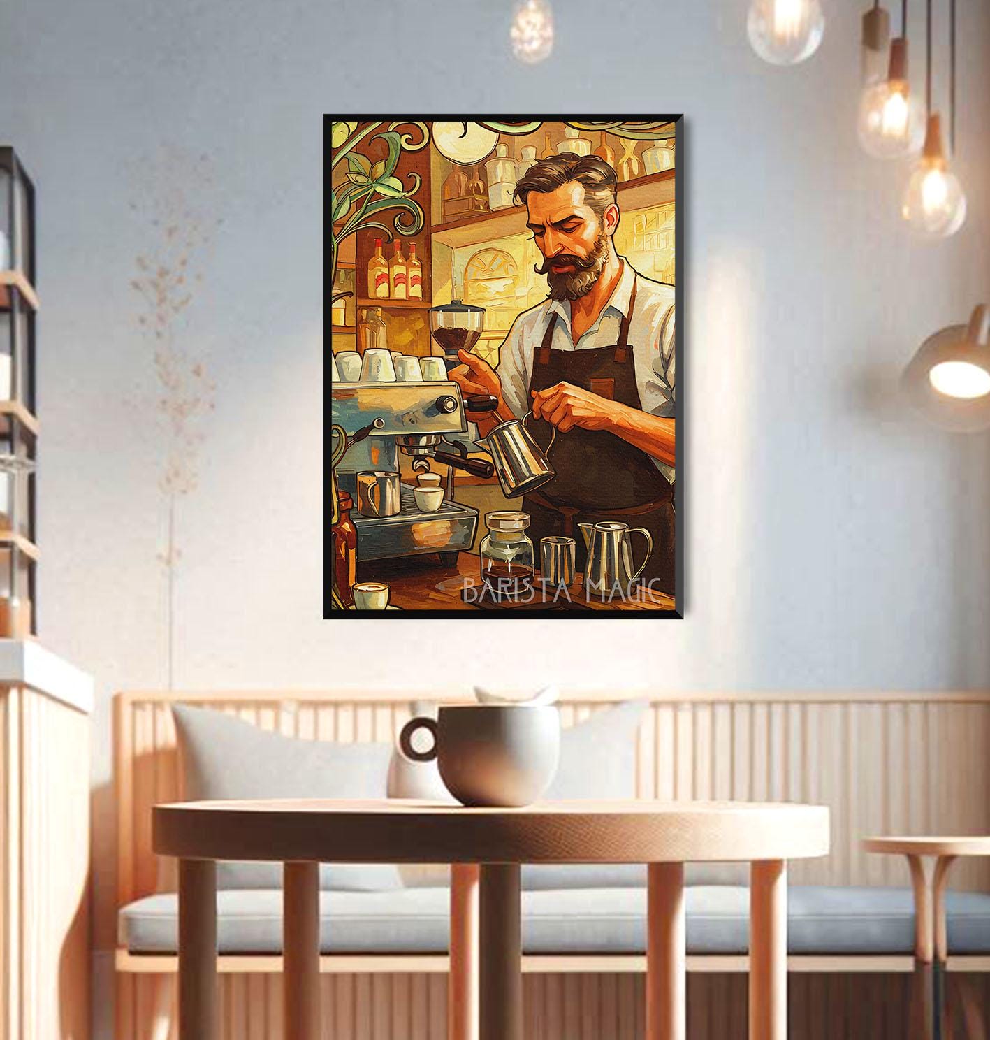 Vintage Barista Art Print: Funny Coffee Decor (digital Download) - Etsy