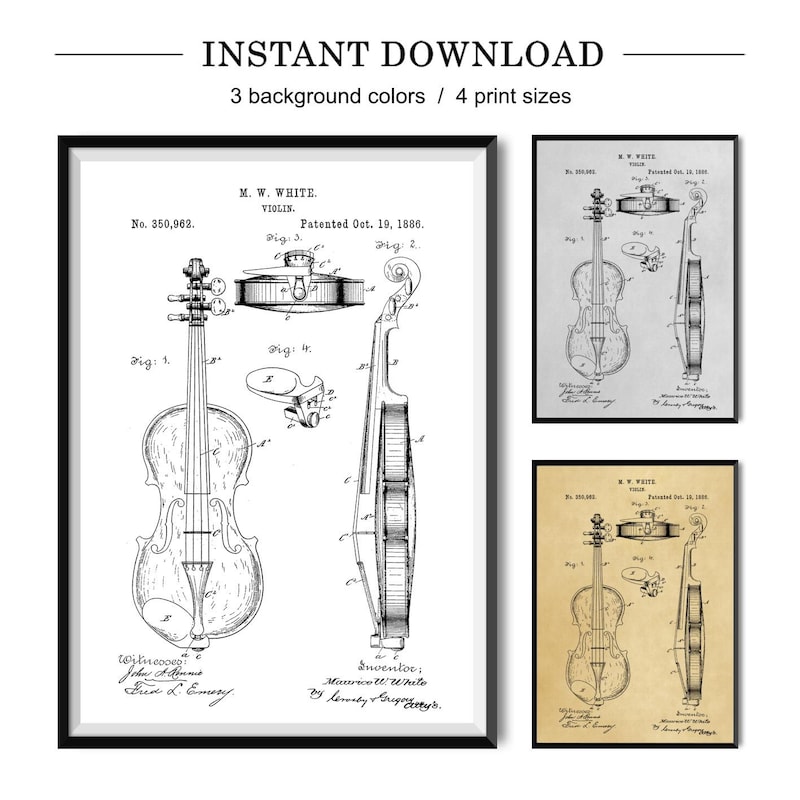Violin Blueprint - Etsy