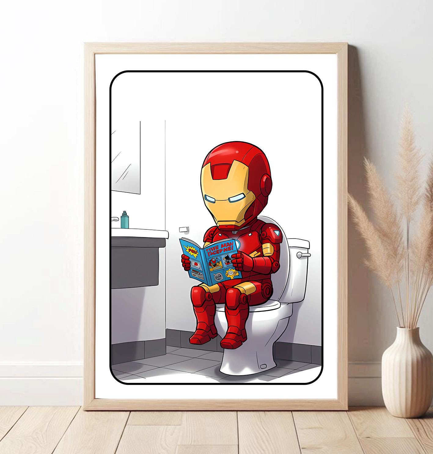 Superhero Kids Bathroom Sign Set | Funny Restroom Art | Set of 6 | NT ...