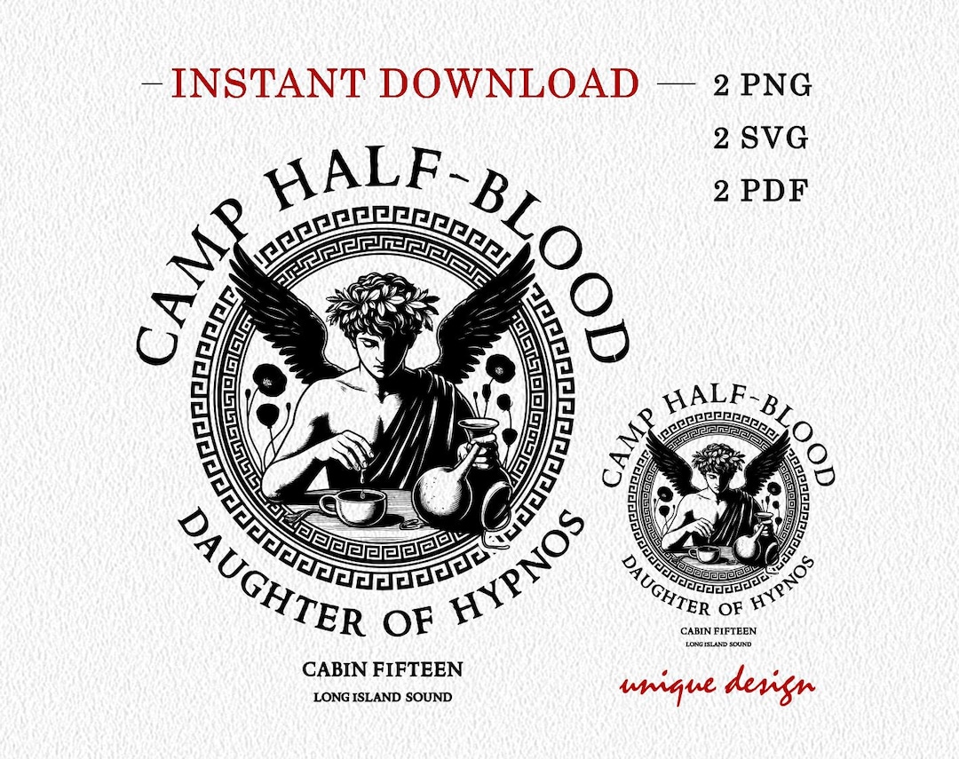 Camp Halfblood Logo: Daughter & Son of Hypnos for Shirt Printing - SVG ...