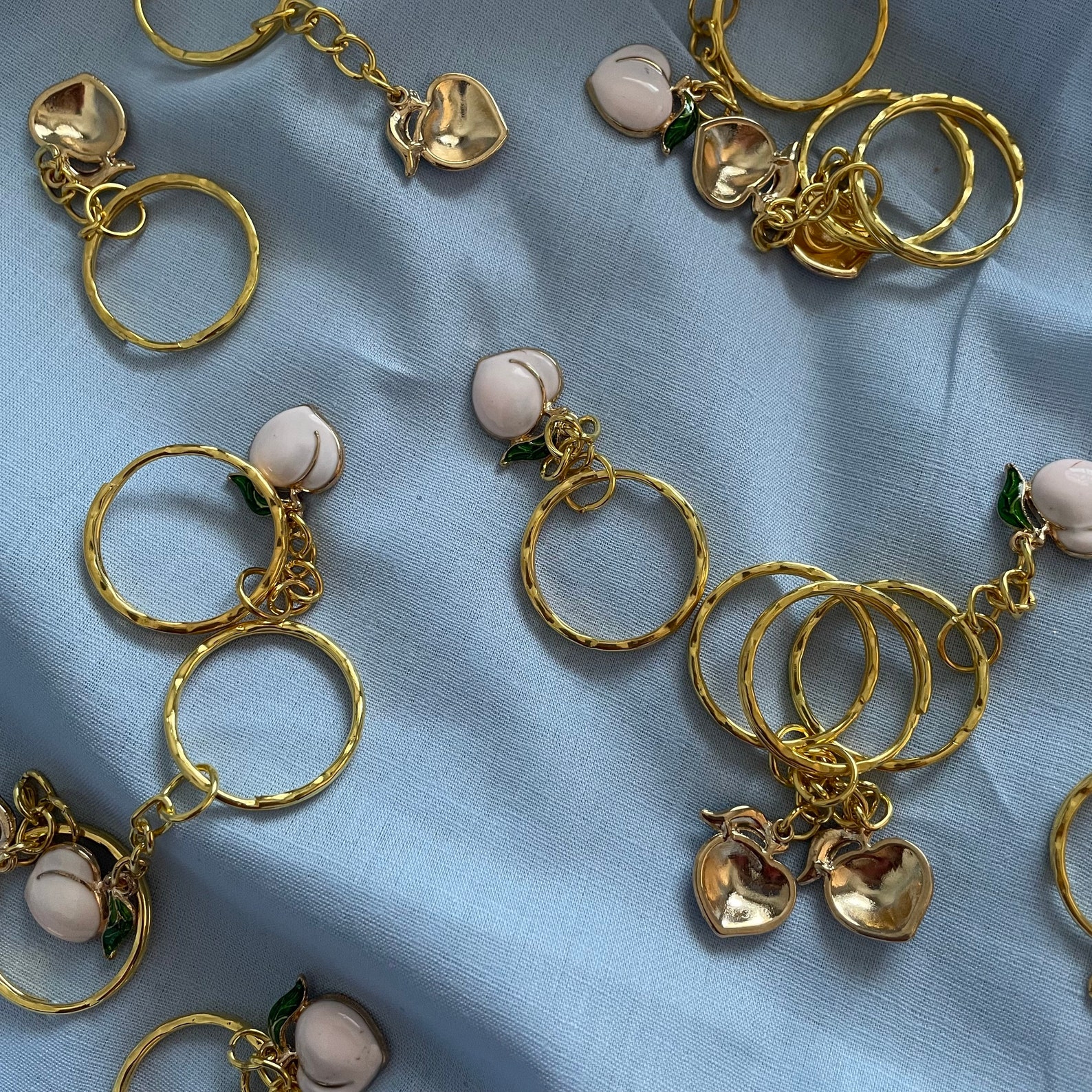 Peach Keyring Enamel Keyring Unisex - Etsy UK