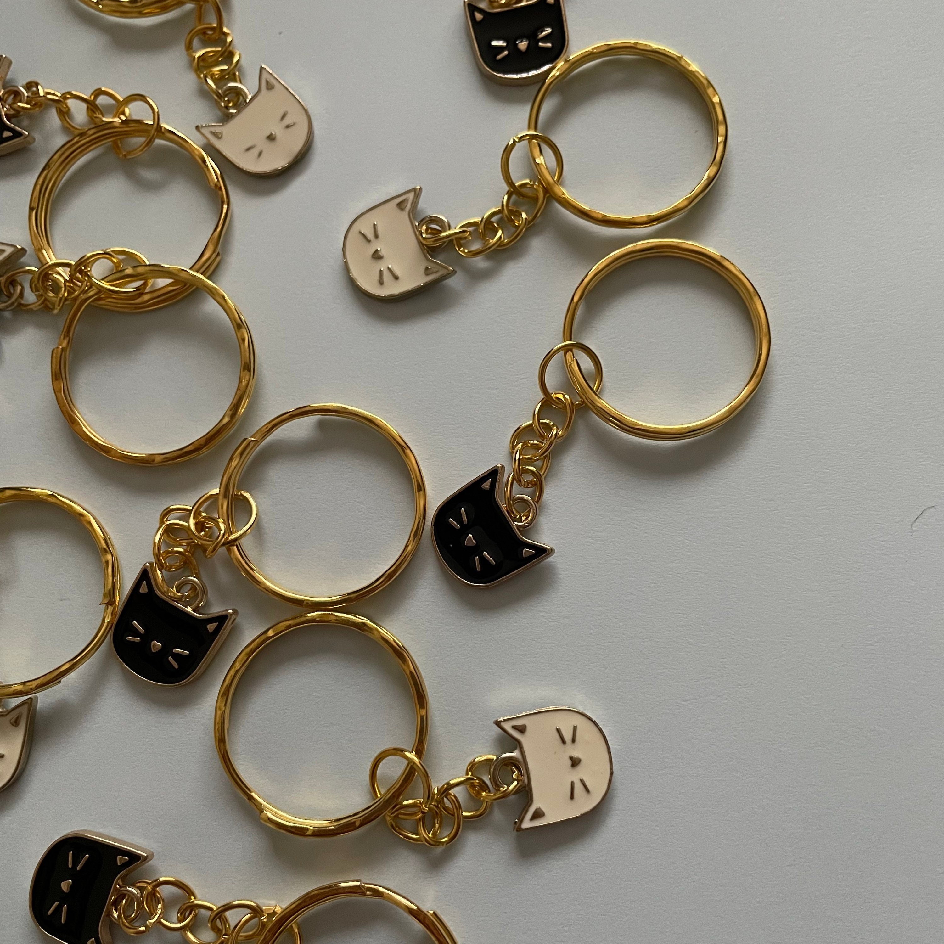 Cat Keyring Enamel Cat Lover Keyring Unisex - Etsy