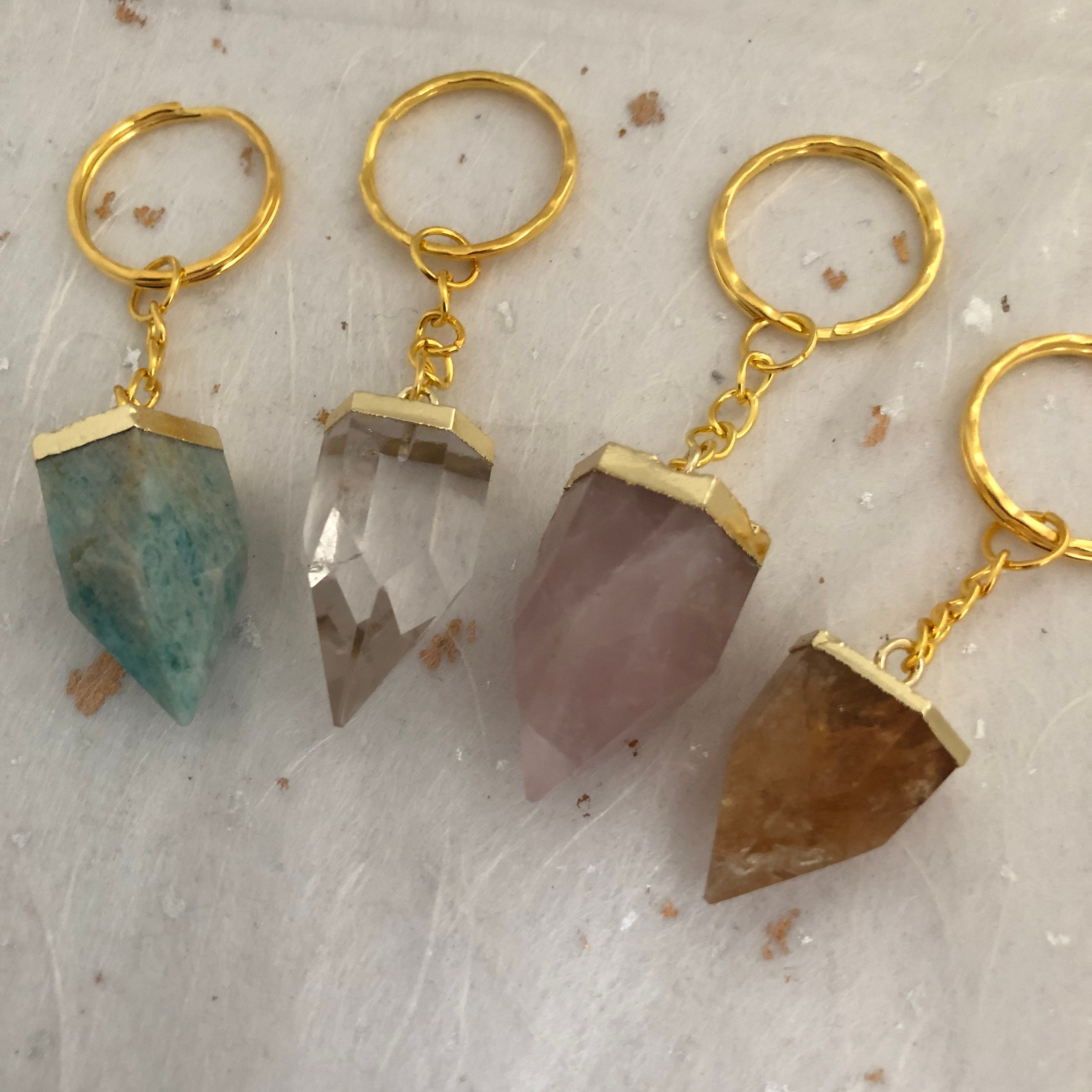 Gemstone Keyring Healing Crystal Keyring Healing Crystal | Etsy