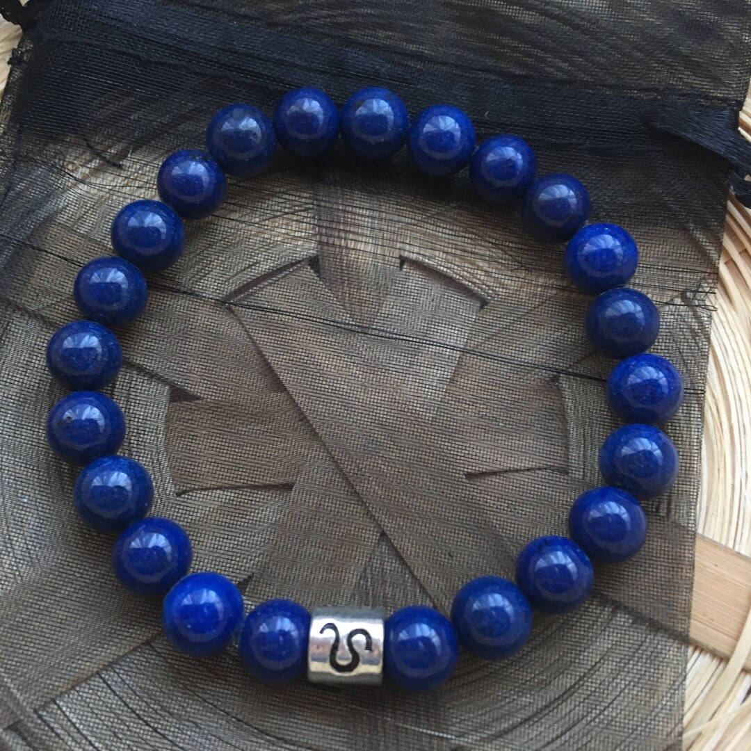 Lapis Lazuli Leo Star Sign Zodiac Sign Bracelet - Etsy