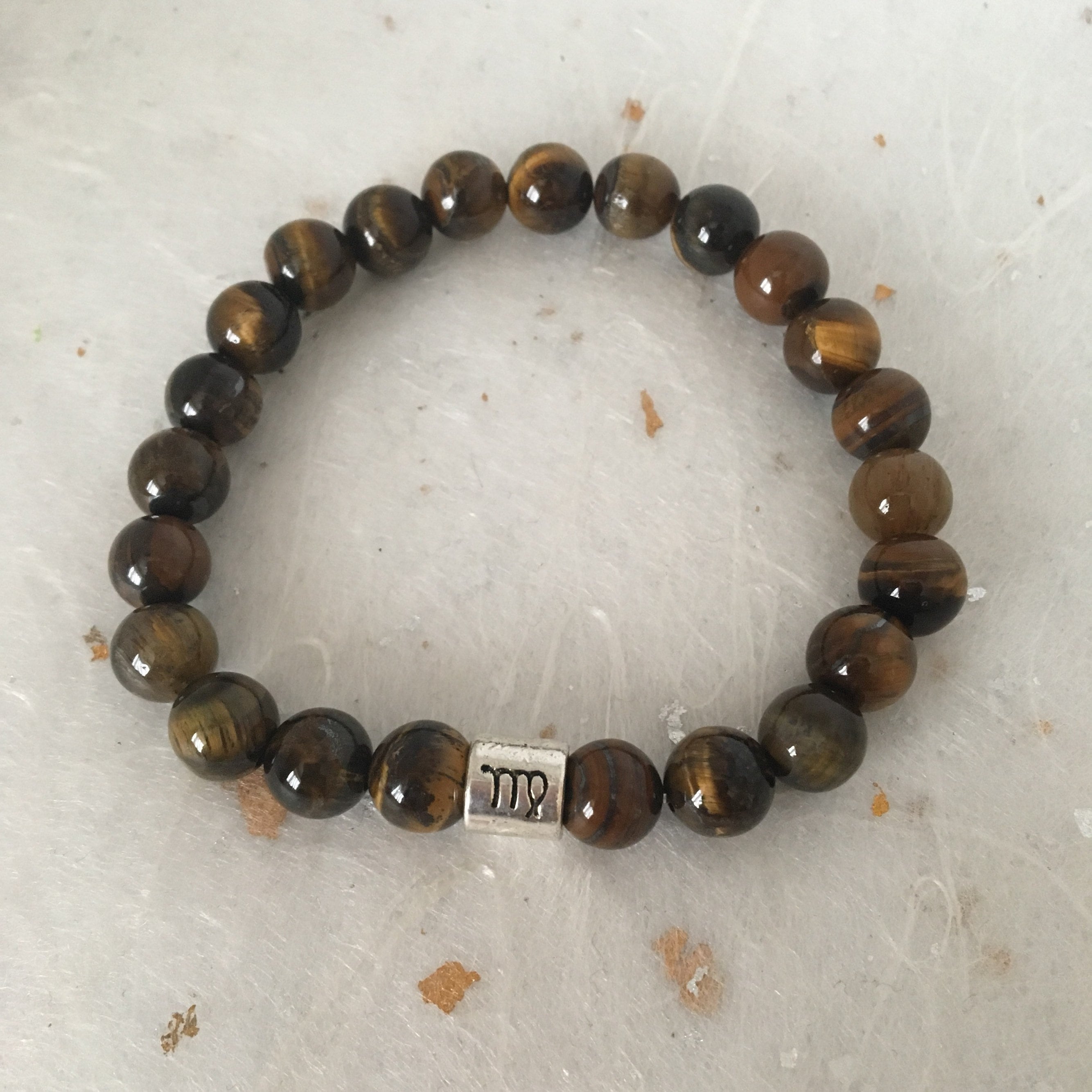 Tiger Eye Virgo Star Sign Zodiac Sign Bracelet - Etsy UK