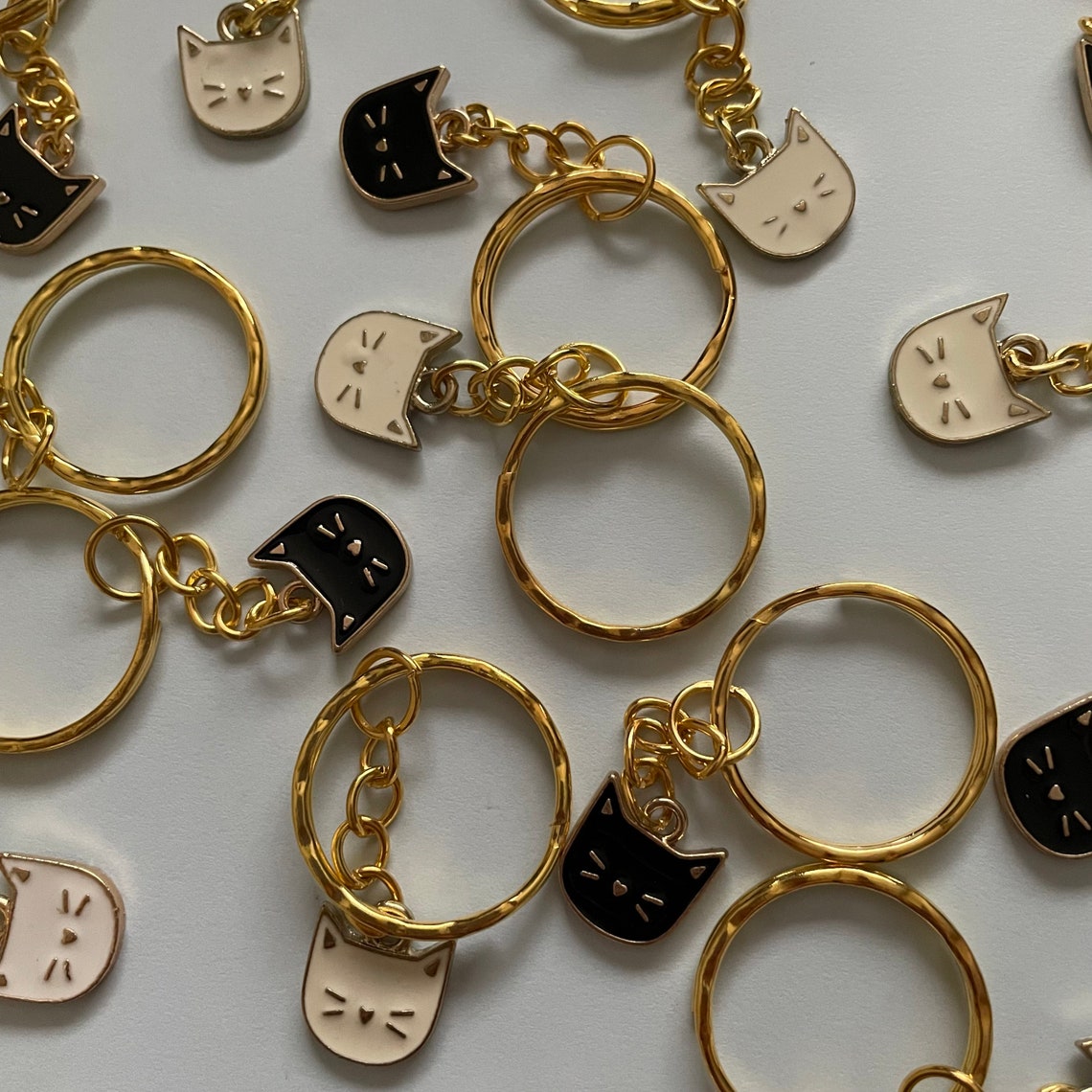 Cat Keyring Enamel Cat Lover Keyring Unisex - Etsy