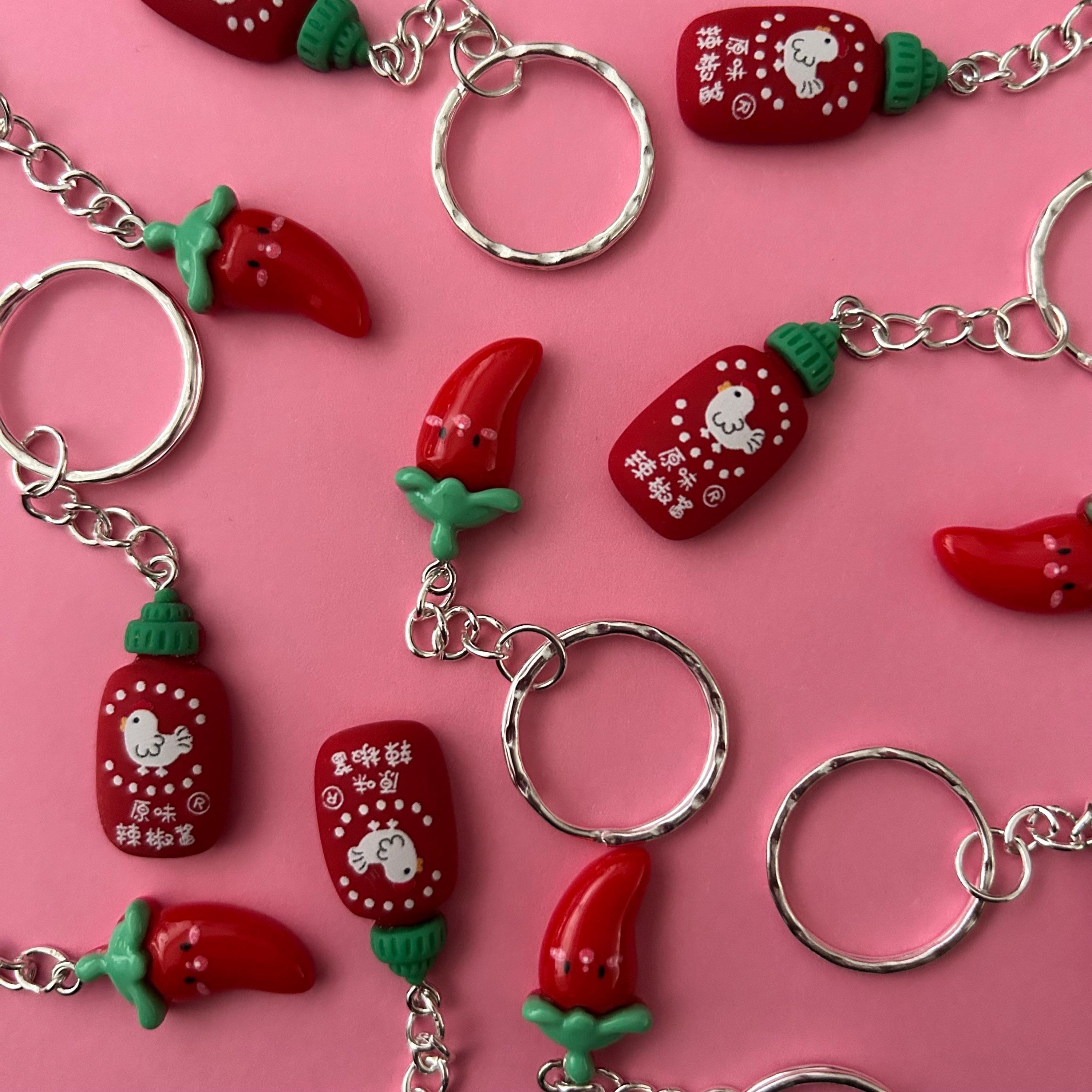Cute Chilli Keyring Cute Chilli Sauce Keyring Cutsey Chilli Keyring ...