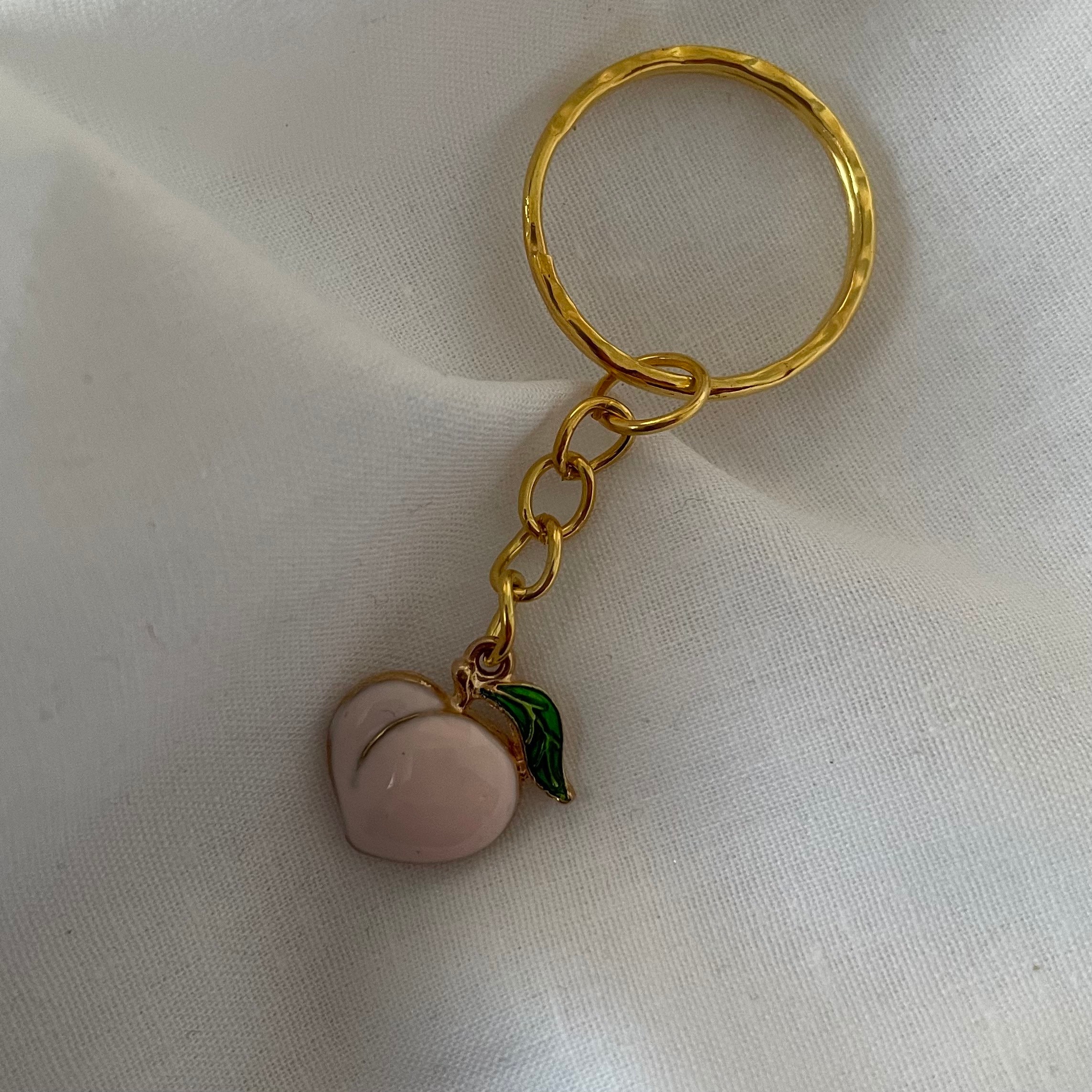 Peach Keyring Enamel Keyring Unisex - Etsy UK
