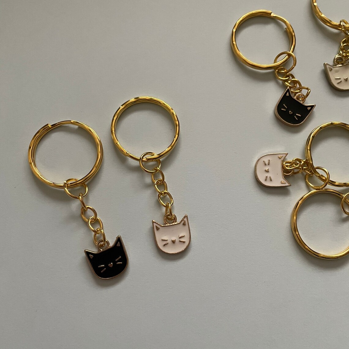 Cat Keyring Enamel Cat Lover Keyring Unisex - Etsy