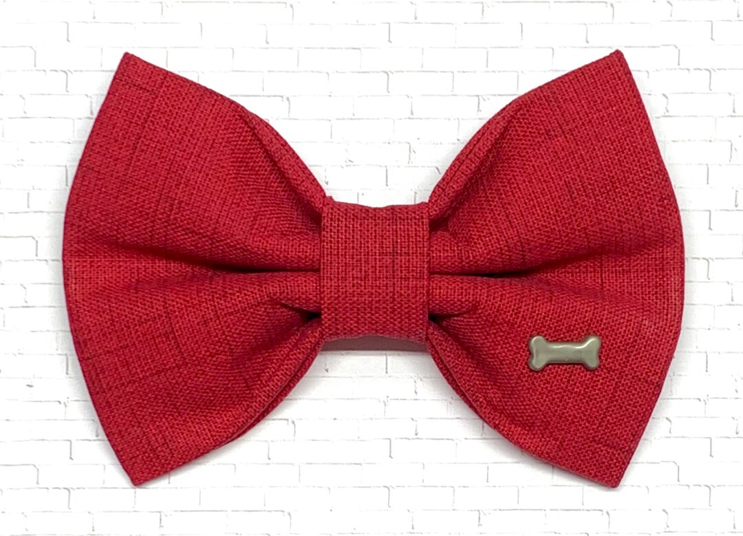 Red Dog Bow - Etsy