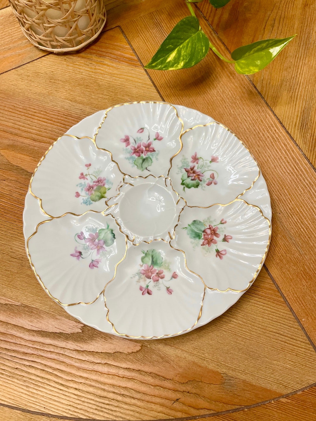 Antique German Oyster Plate - Etsy