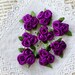Purple Triple Roses Mini Rose Bouquet Crafting Rose - Etsy