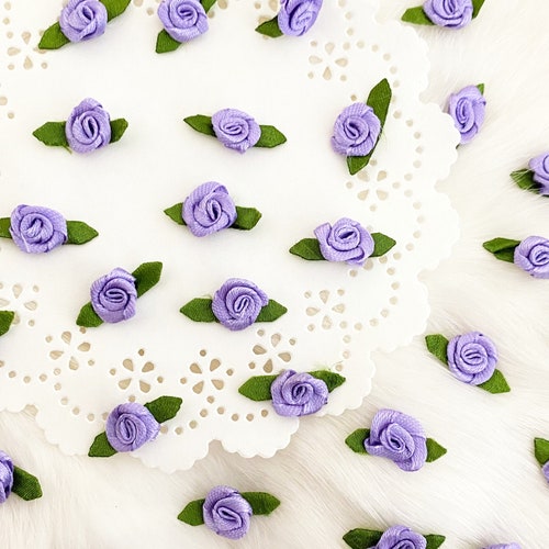 Tiny Lavender Roses S 25-50pcs Mini Satin Roses Mauve Rose - Etsy