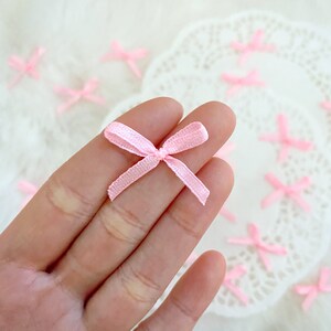 Baby Pink Bows 25-50pcs, Light Pink Satin Bows, Pink Ribbon Bows, Craft ...