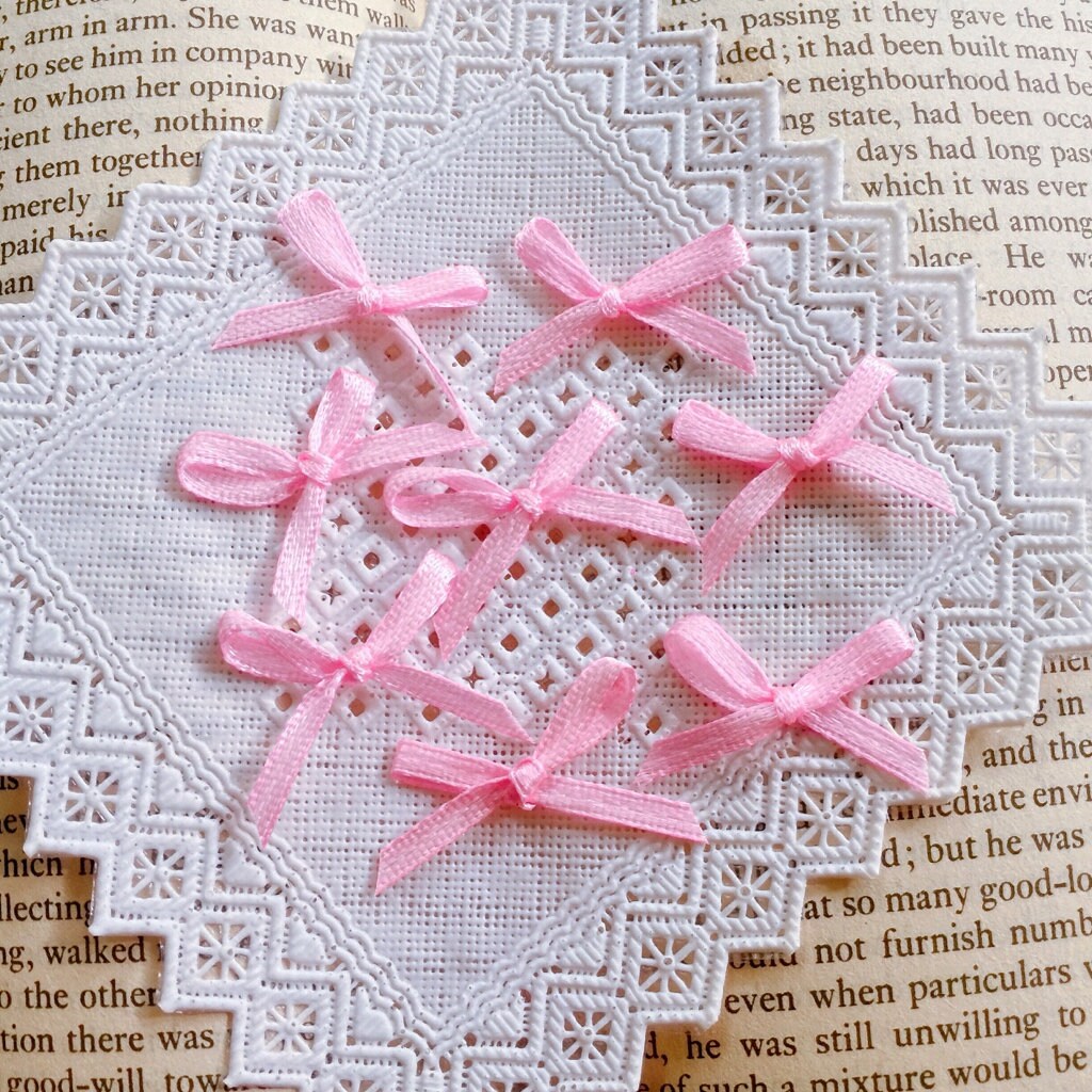 Baby Pink Bows 25-50pcs Light Pink Satin Bows Pink Ribbon | Etsy