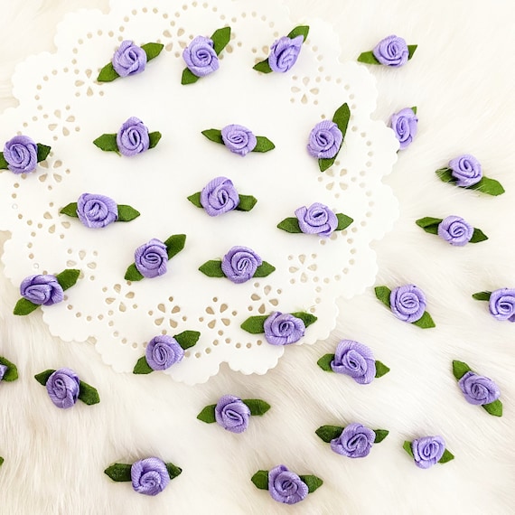 Tiny Lavender Roses S 25-50pcs Mini Satin Roses Mauve Rose - Etsy