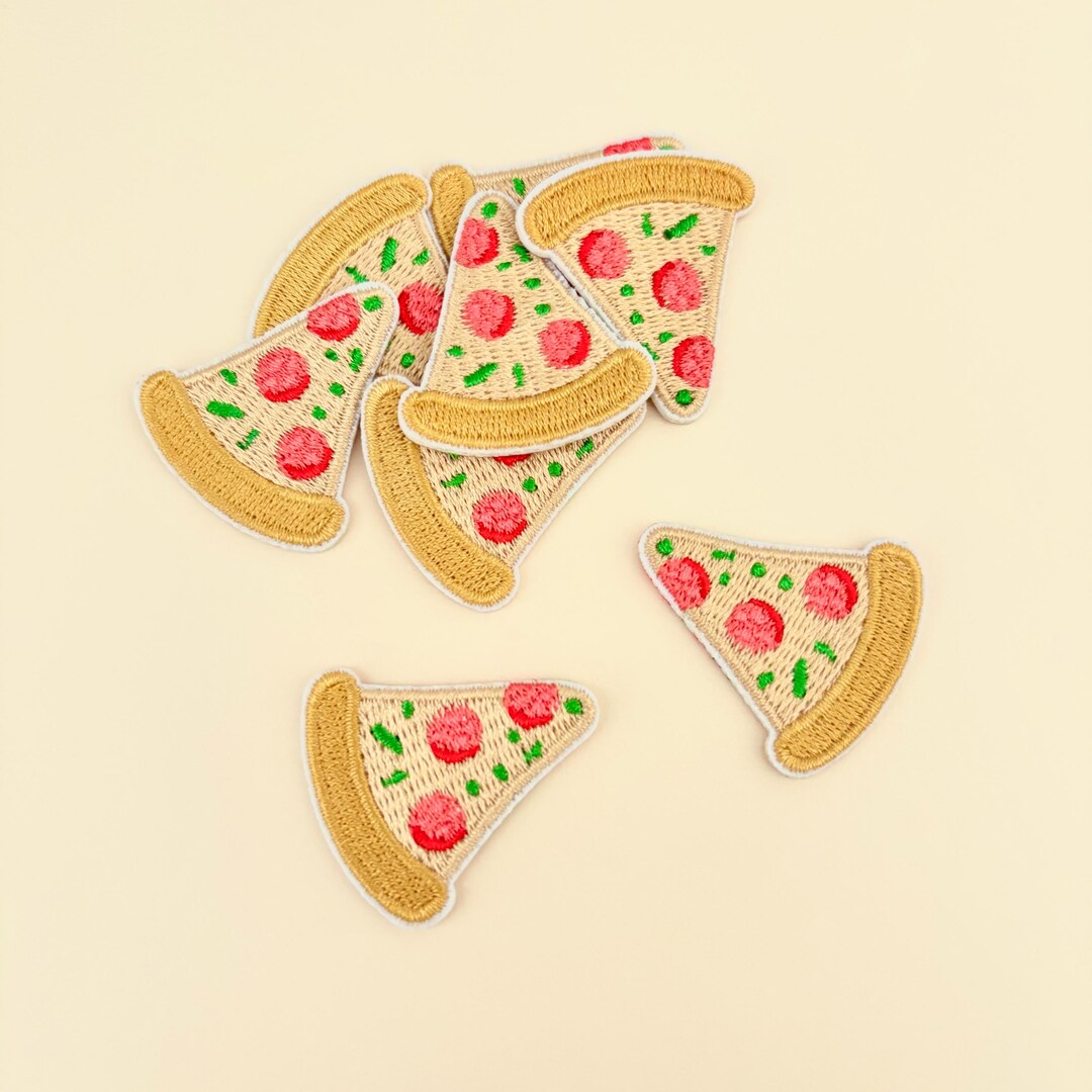 Mini Pizza Slice Patch Iron on 1pcs- Fast Food Italian Pizza Patches, Small Cute Food Badge ...