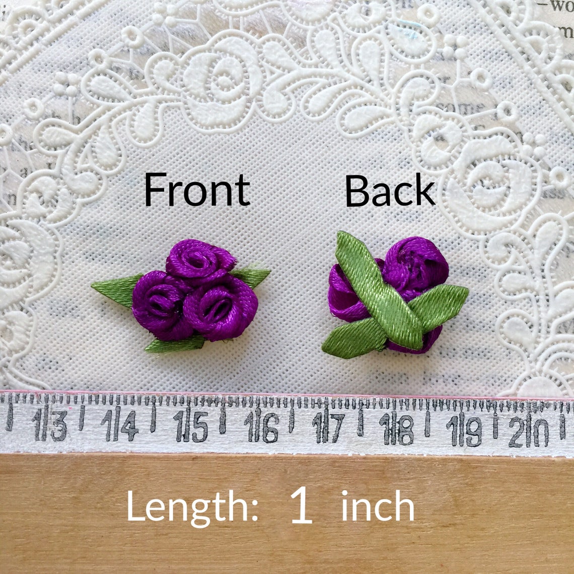 Purple Triple Roses Mini Rose Bouquet Crafting Rose - Etsy
