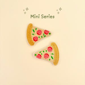 Mini Pizza Slice Patch Iron on 1pcs- Fast Food Italian Pizza Patches, Small Cute Food Badge ...