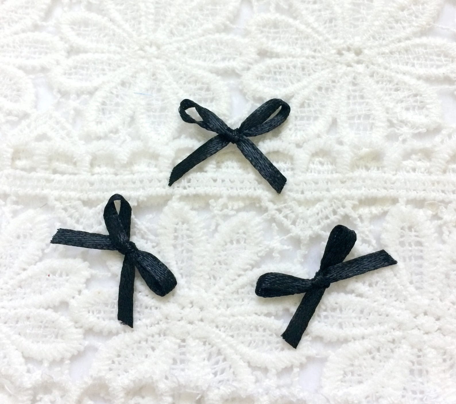 Mini Black Bows 1/8 Ribbon, Black Ribbon Bows, Small Black Bows, Multi ...
