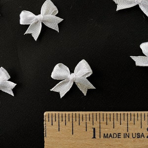 Tiny White Bows 25-50pcs, Multi Purpose Bows, Card Making Supply, White ...