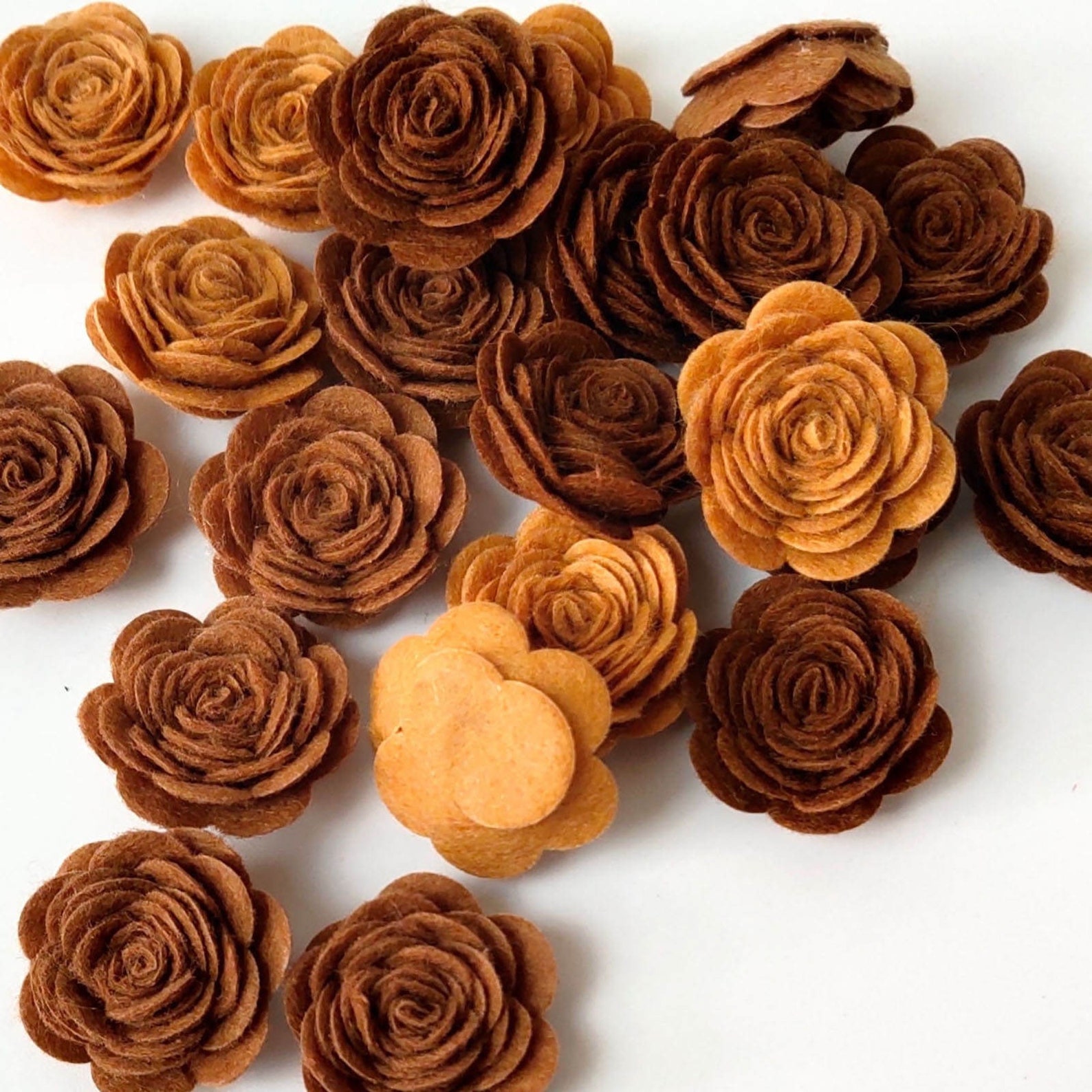 24pcs Mix Wool Felt Roses Felt Flowers DIY Headband Felt - Etsy