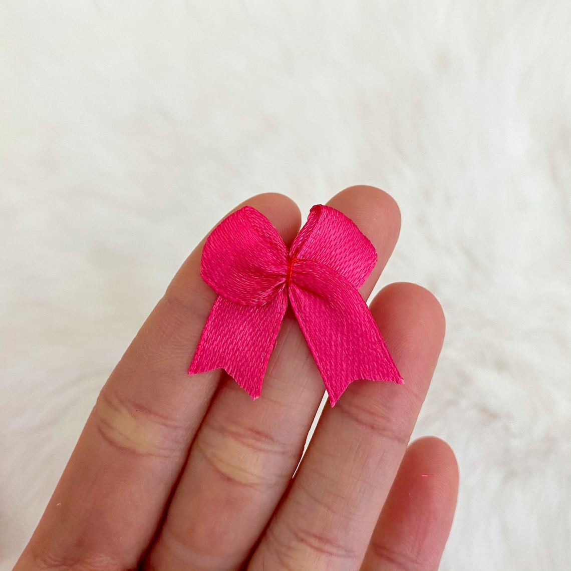 Hot Pink Bows 25-50 Pcs Pink Satin Bows Small Craft Bows - Etsy