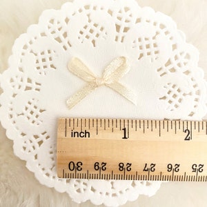 Mini Ivory Ribbon Bows 1/8 Ribbon, off White Fabric Bows, Handmade Bows ...