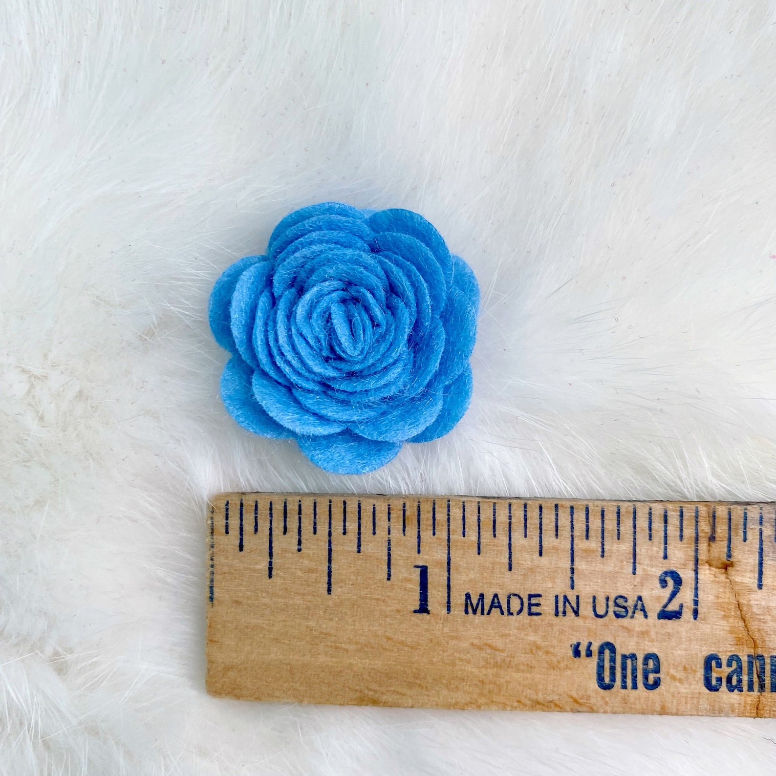 Blue Wool Felt Roses 24pcs, Felt Flowers, DIY Headband, Felt Fabric ...